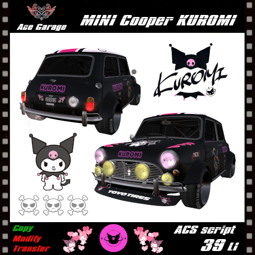 Second Life Marketplace - [A.G] MINI Cooper Rally KUROMI